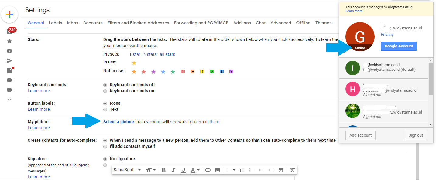 Cara Mengganti Foto Profil Email - Biro Teknologi Informasi